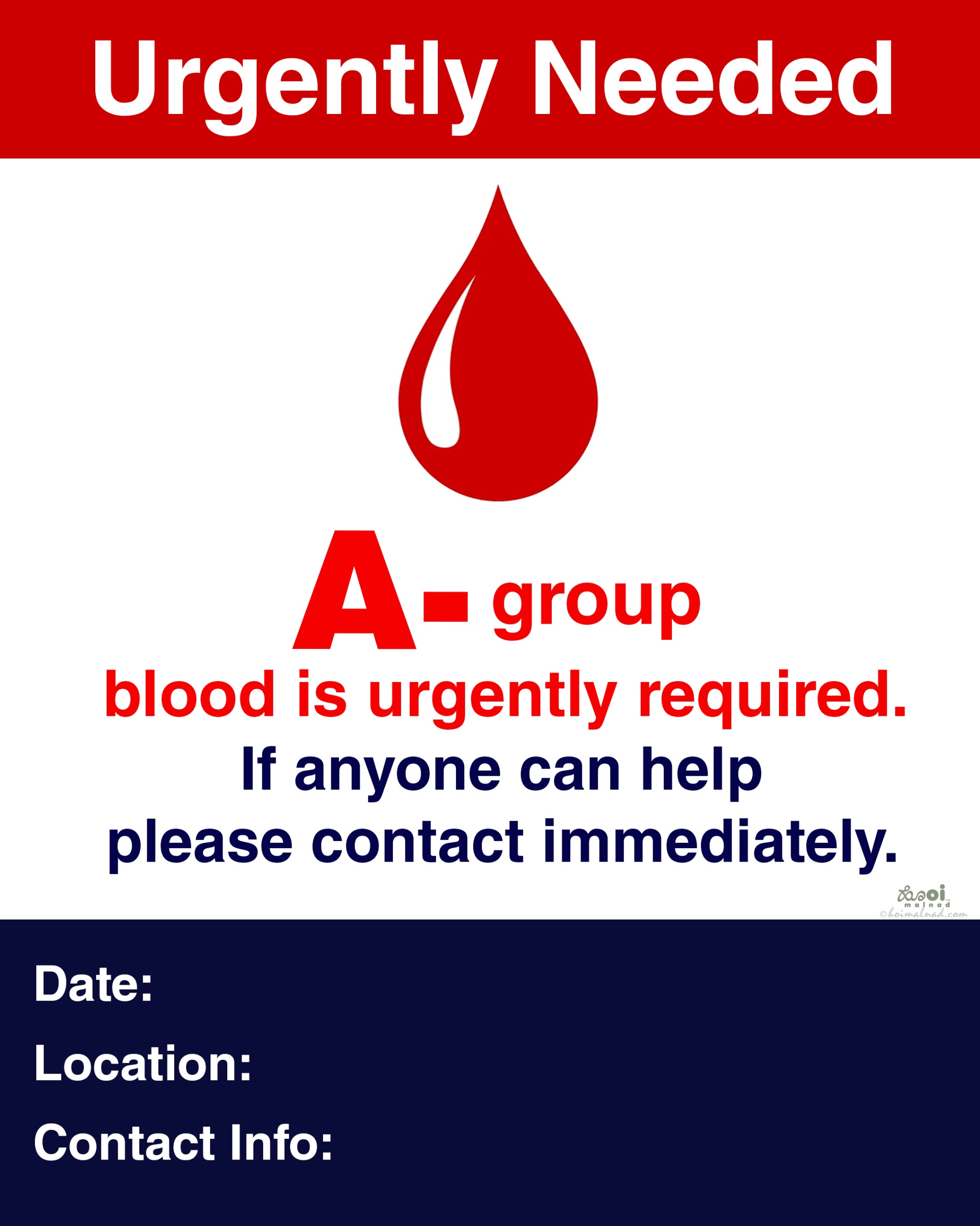 Blood Required Poster Designs - Hoi malnad