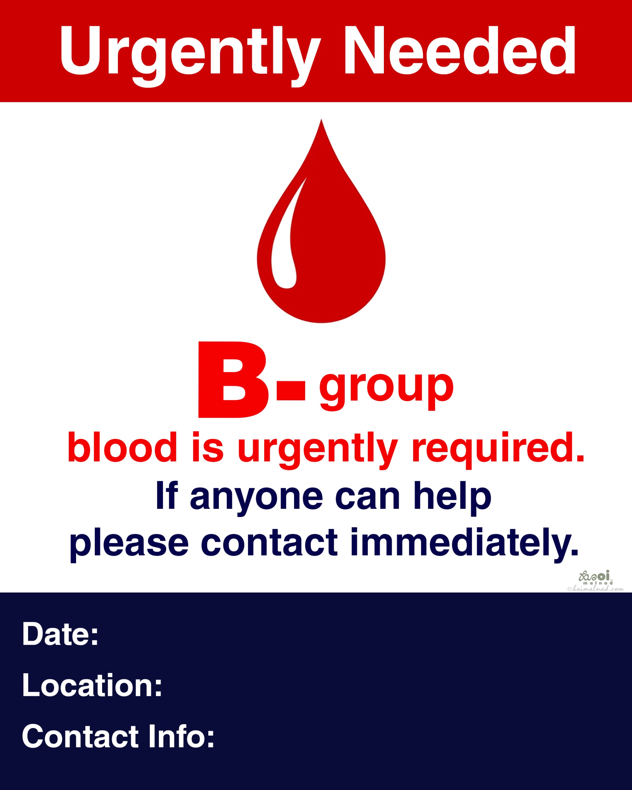 Blood Required Poster Designs - Hoi malnad