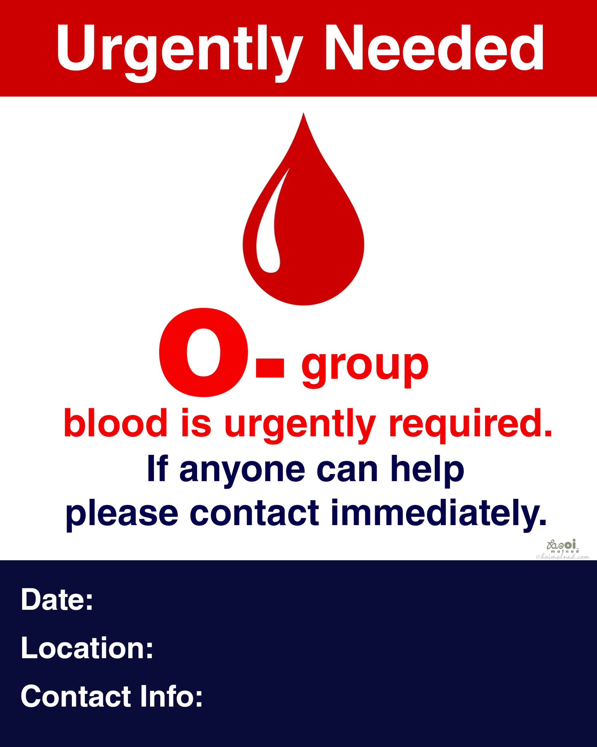 Blood Required Poster Designs - Hoi malnad